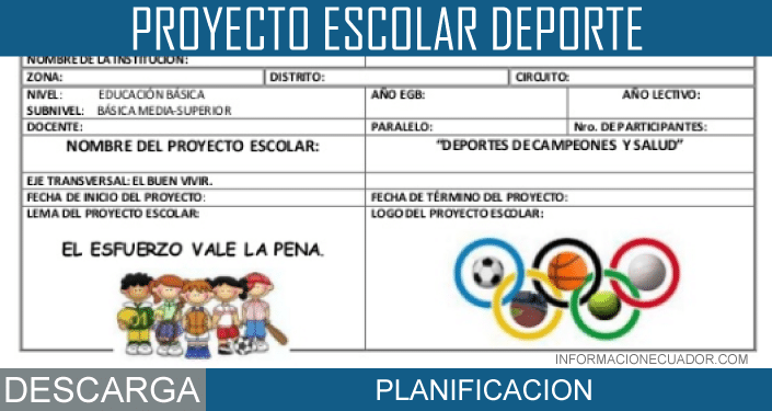 🥇 【 Ejemplo de planificación de un proyecto deportivo escolar 】 ️
